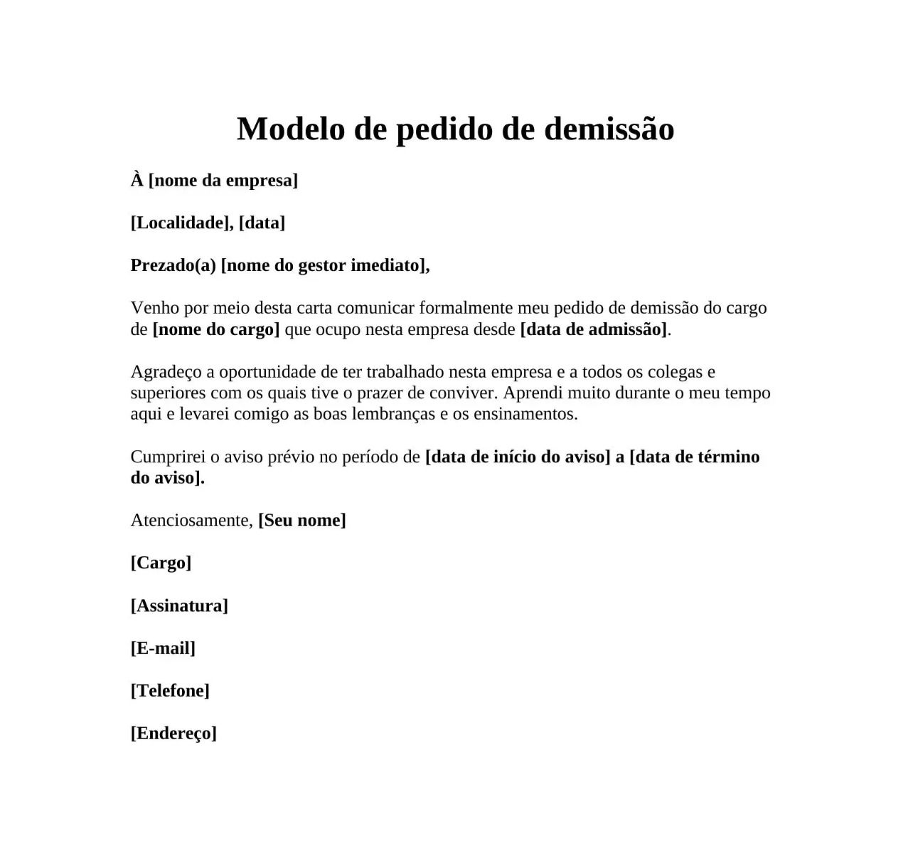 Modelos De Carta De Demiss O Carta De Demiss O Modelos De Cartacarta De Demiss O Modelo Portugal
